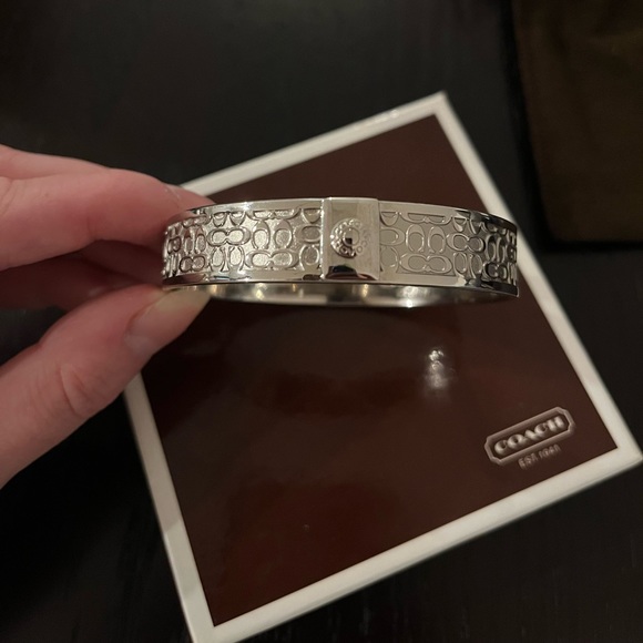 Coach | Jewelry | Coach Sterling Silver Bangle Bracelet | Poshmark